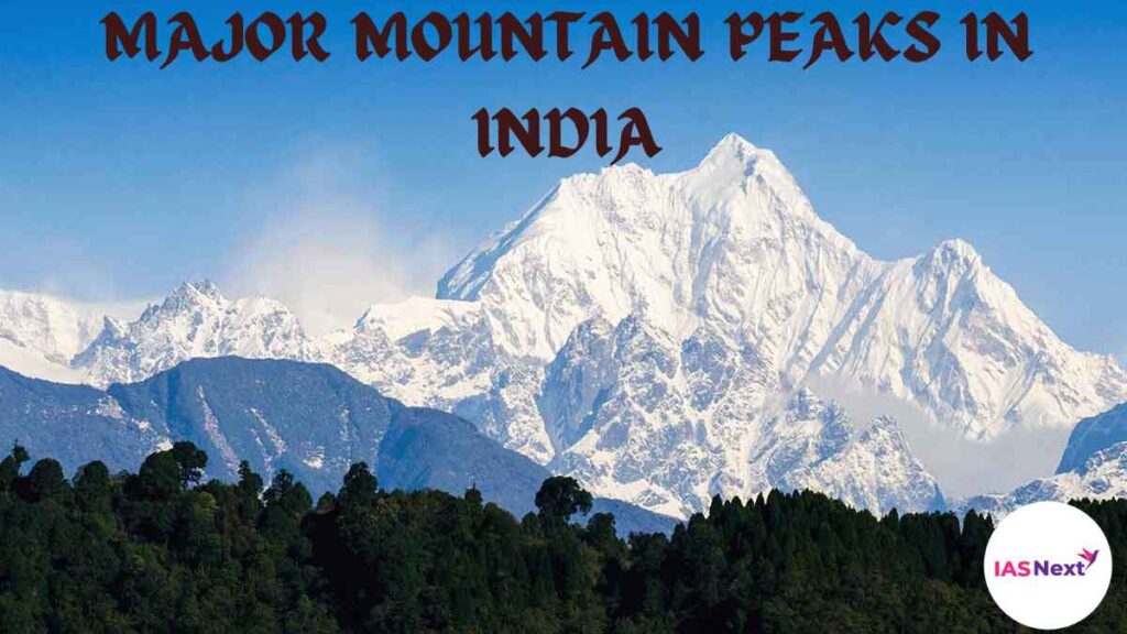 Major Mountain Peaks in India Major Mountain Peaks in India
