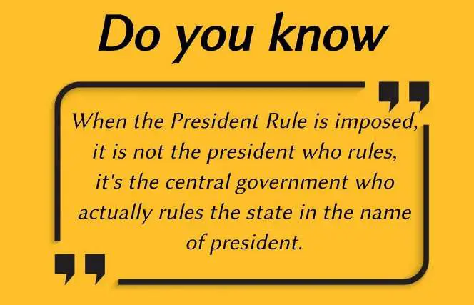 President Rule or State Emergency