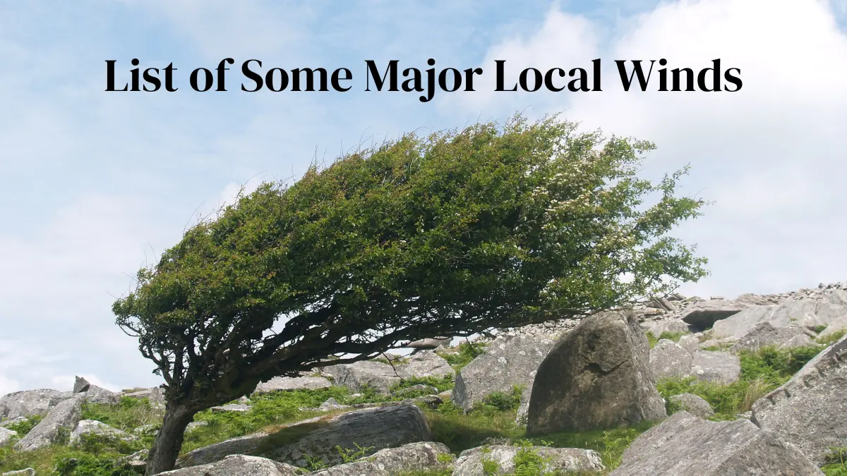 List of Some Major Local Winds